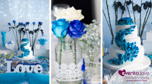 Boda con rosas azules en Madrid de Exkllely y Franco