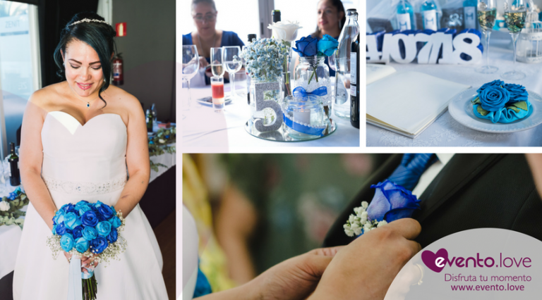 Boda con rosas azules en Madrid de Exkllely y Franco